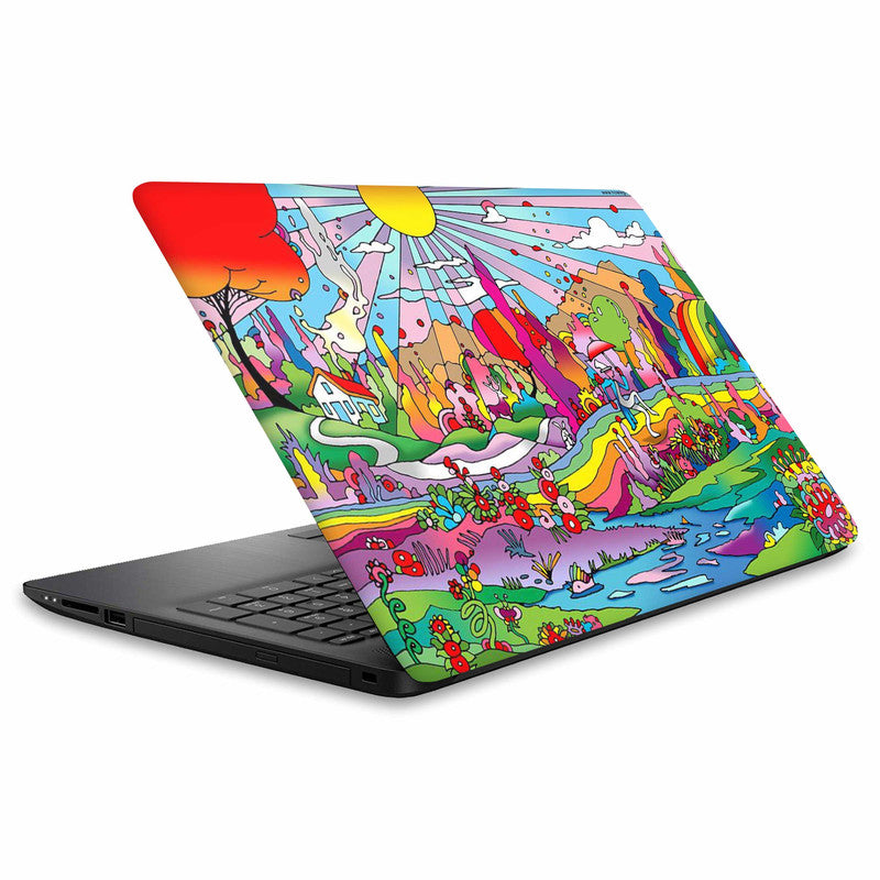 Sun Rayes Psych Laptop Skin - Full Body Laptop Skin – WrapCart Skins