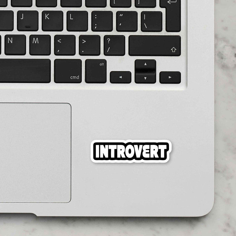 Introvert Laptop Sticker – WrapCart Skins