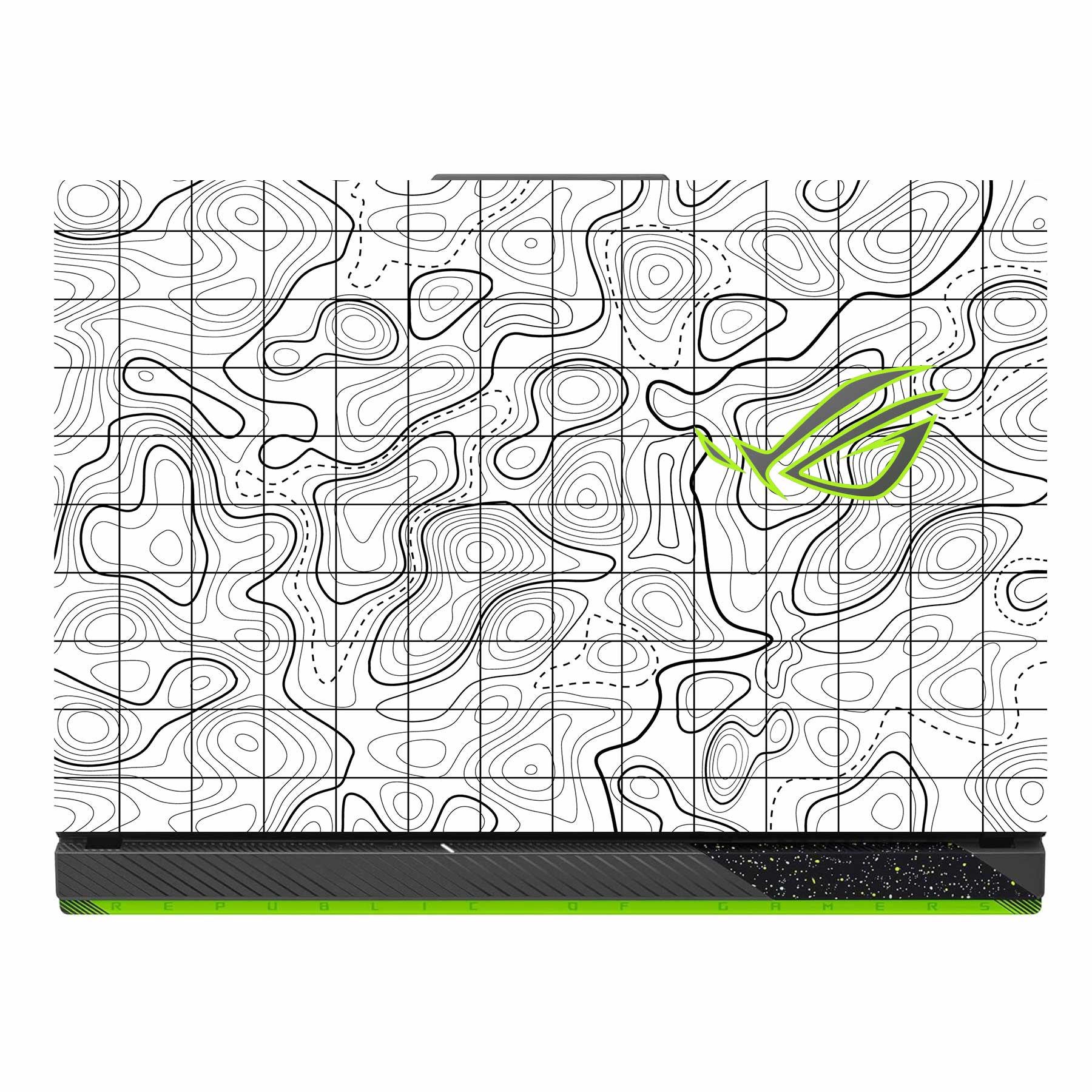 White Topography Exclusive Asus ROG Strix G16 G614J Laptop Skin ...