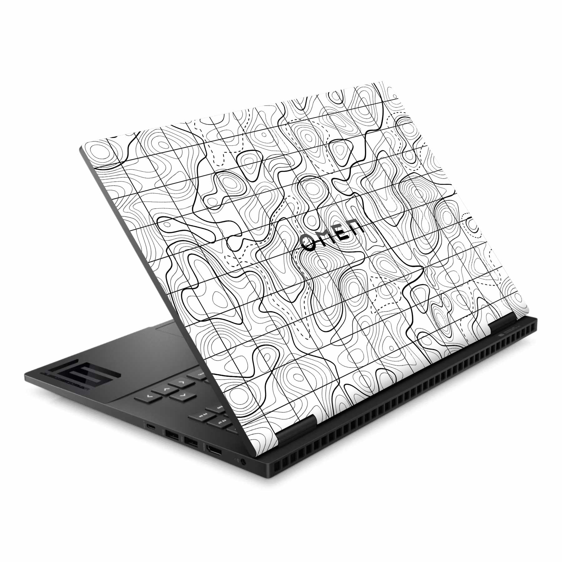 White Topography Exclusive HP Omen 16 Laptop Skin – WrapCart Skins