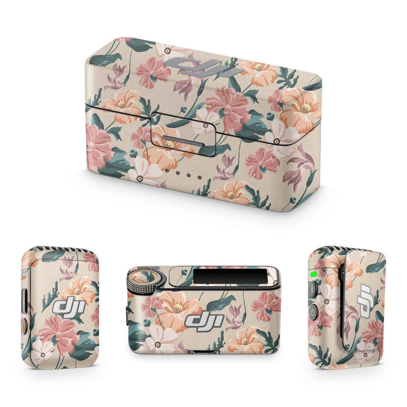 Canvas Pink Floral DJI Mic Skin - WrapCart – WrapCart Skins
