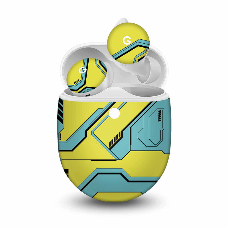 Techy Cyber Yellow Google Pixel Buds Skin – WrapCart Skins