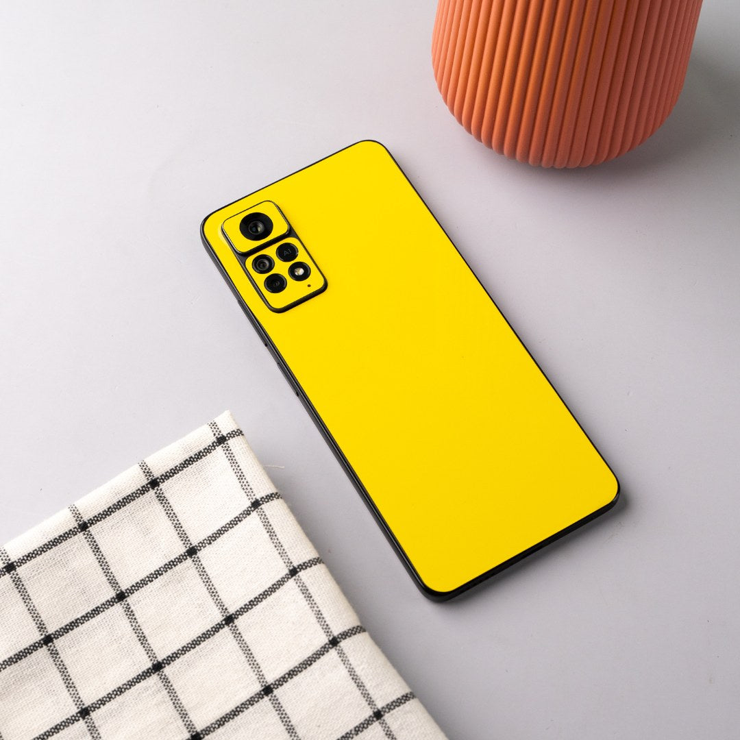 Glossy Yellow Mobile Wraps India – WrapCart Skins