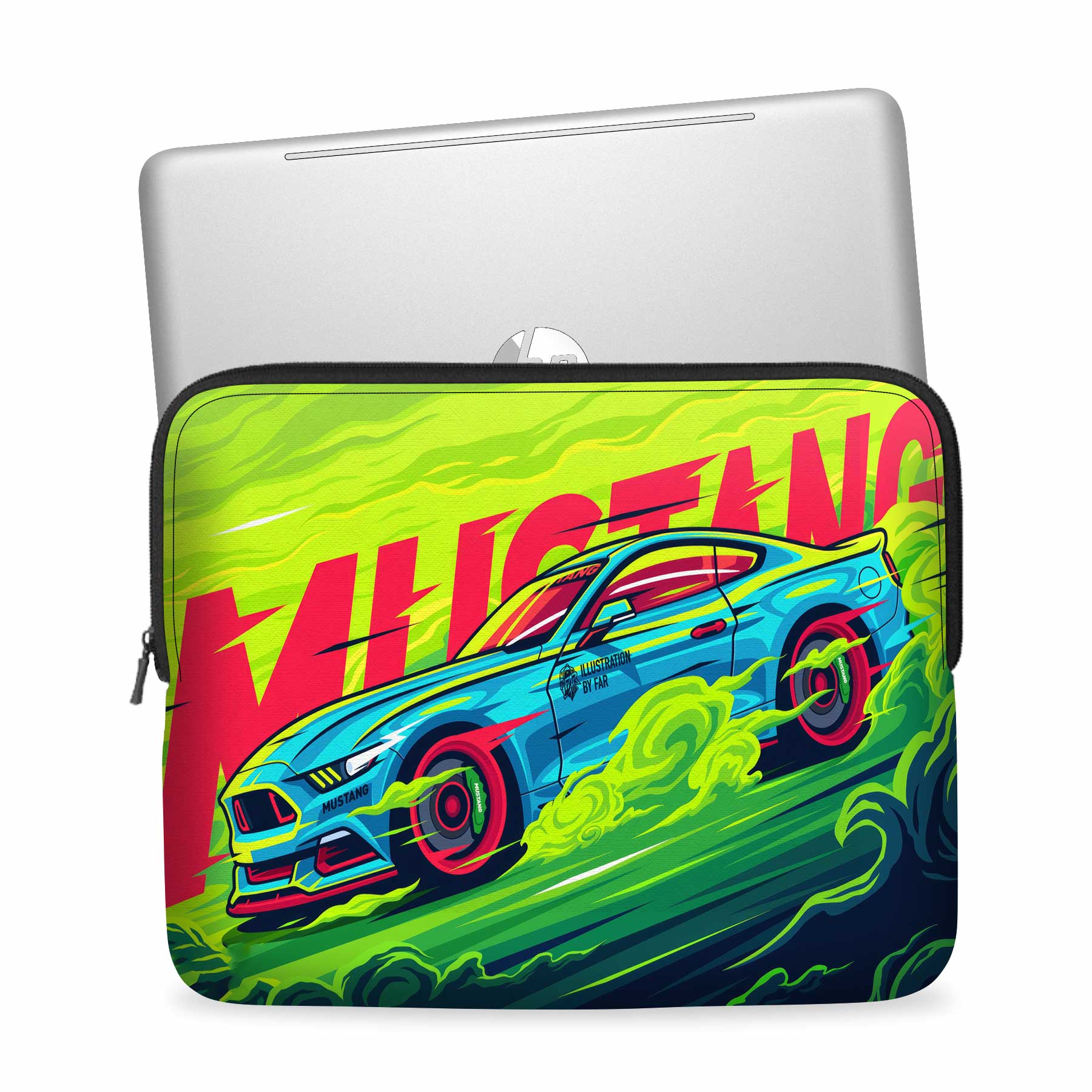 Green Mustang Laptop Sleeve – WrapCart Skins