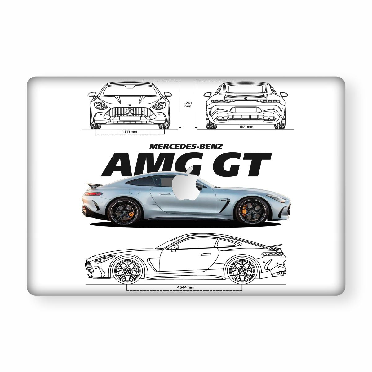 AMG GT WHITE Macbook Skin – WrapCart Skins