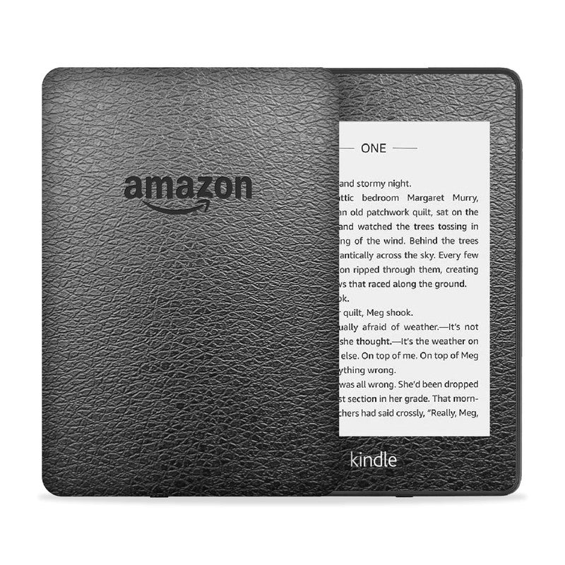 Black Leather Kindle Skin – WrapCart Skins