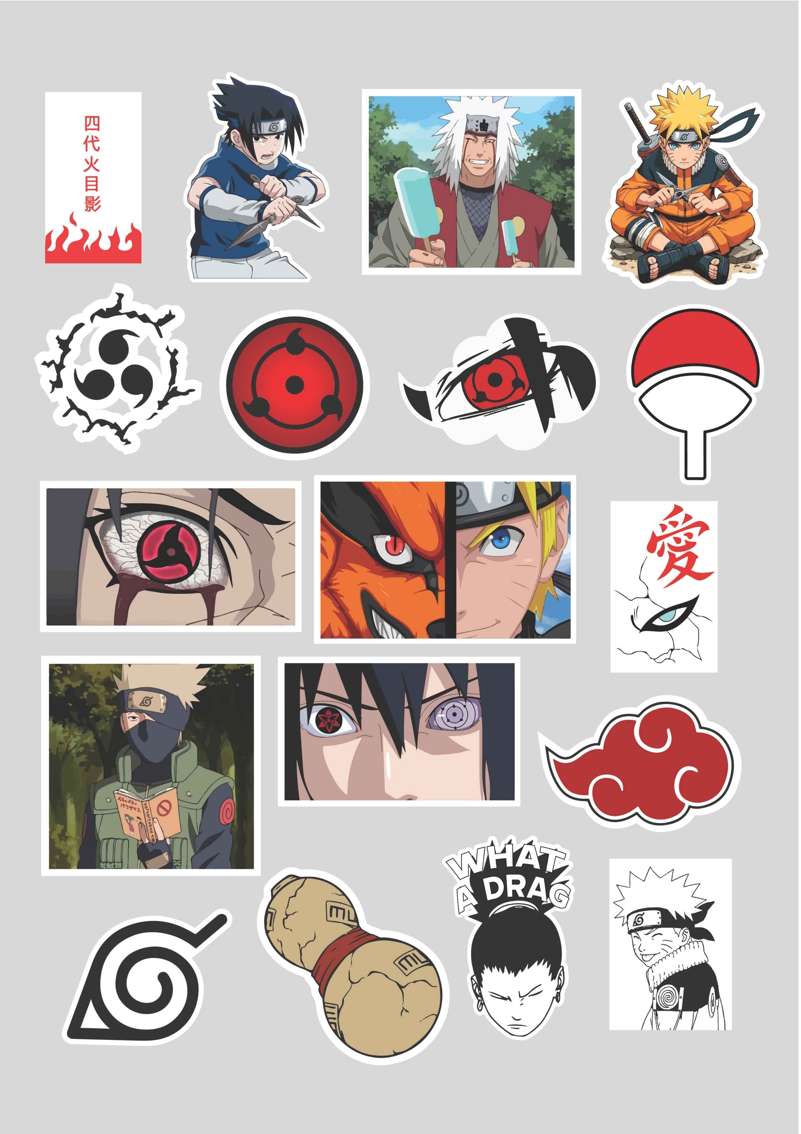 Anime Laptop Sticker Pack - Naruto Fan Art – WrapCart Skins