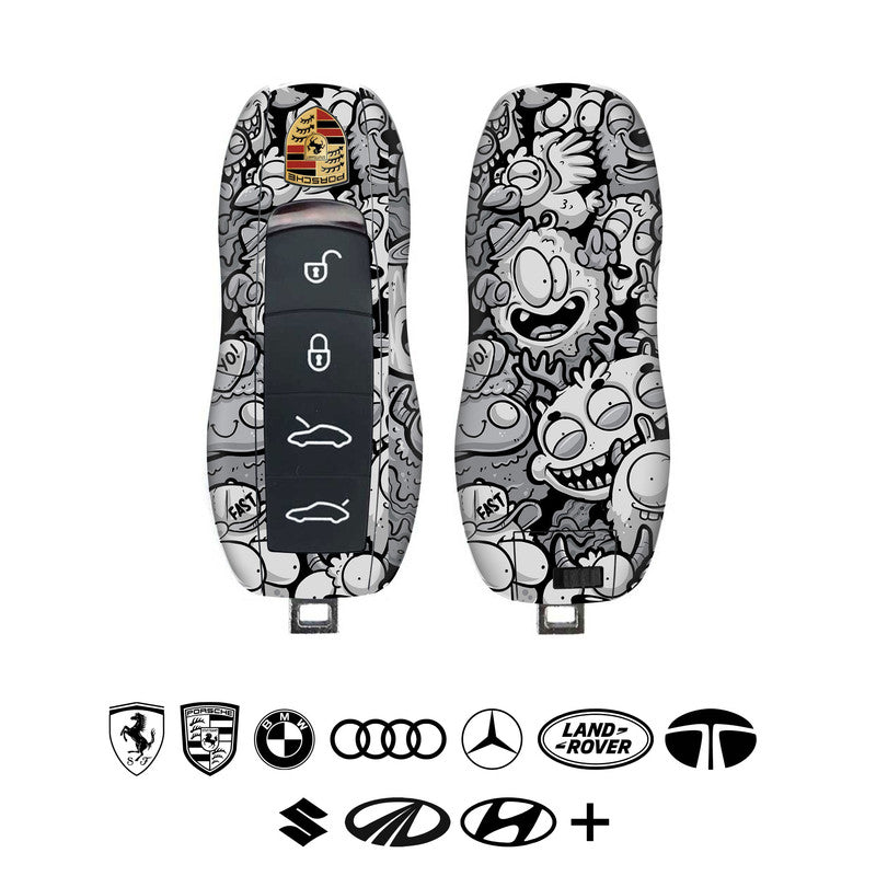 Doodle Monster Car Key Skins – WrapCart Skins