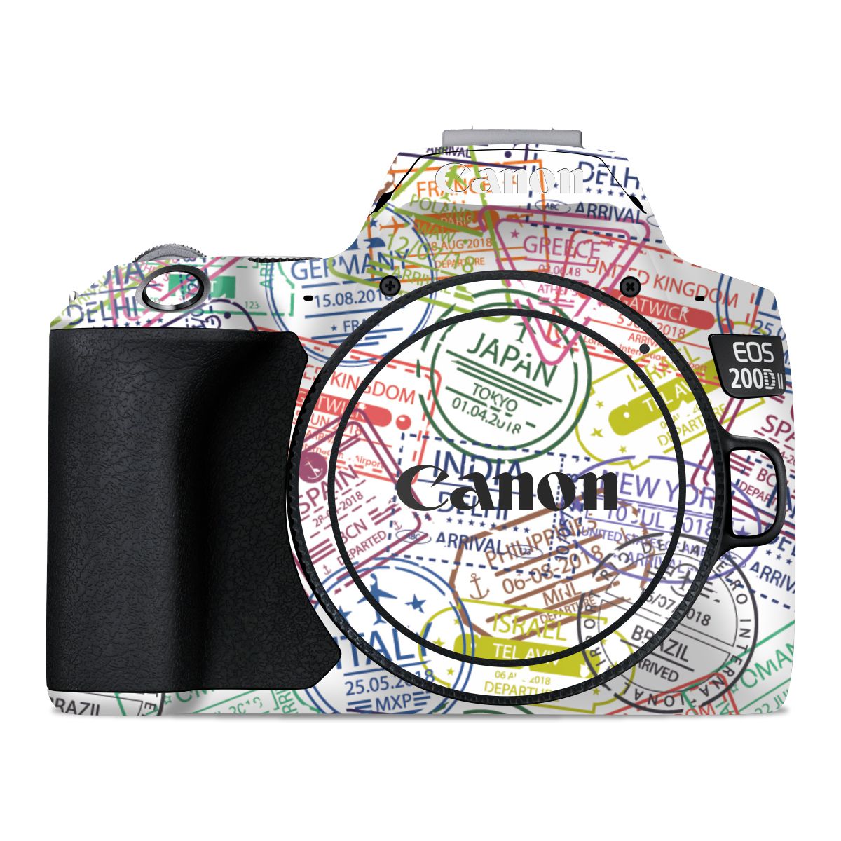 Travel Stamps Camera Skins – WrapCart Skins