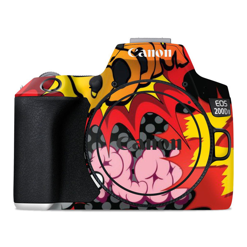 Boom Red Abstract Camera Skins – WrapCart Skins