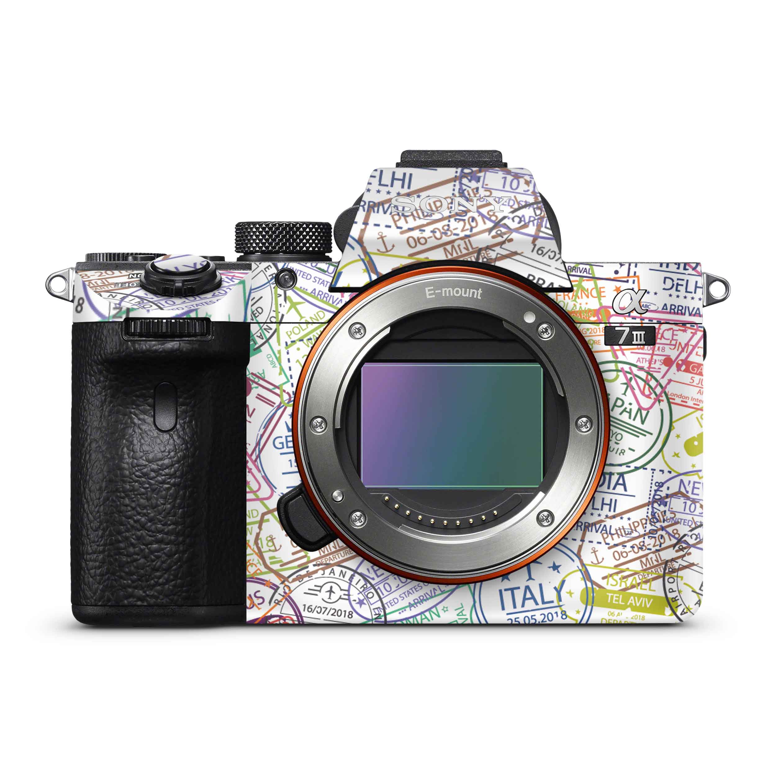 Travel Stamps Camera Skins – WrapCart Skins