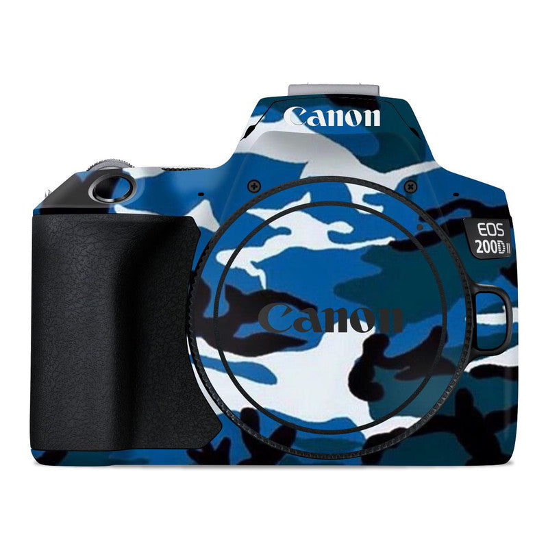 Dark Blue Camo Camera Skins – WrapCart Skins