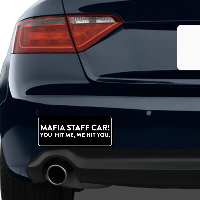Mafia Staff Car! Car Bumper Sticker - Car Stickers India. Residue Free ...