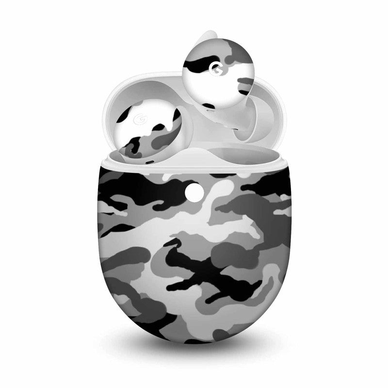 Grey Camo Skin For Pixel Buds A-Series – WrapCart Skins