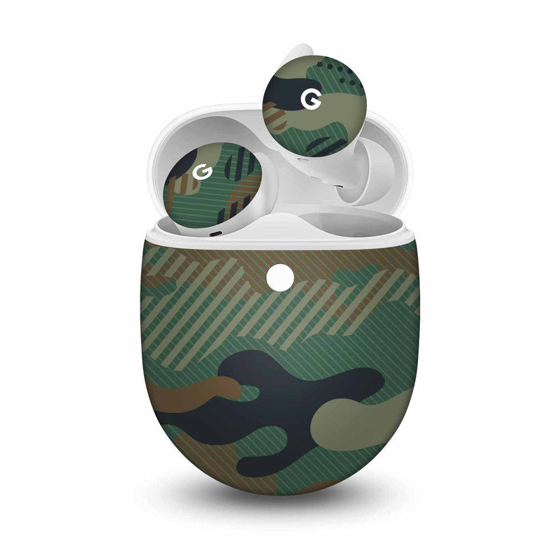 Military Green Camo Skin For Pixel Buds A-Series – WrapCart Skins