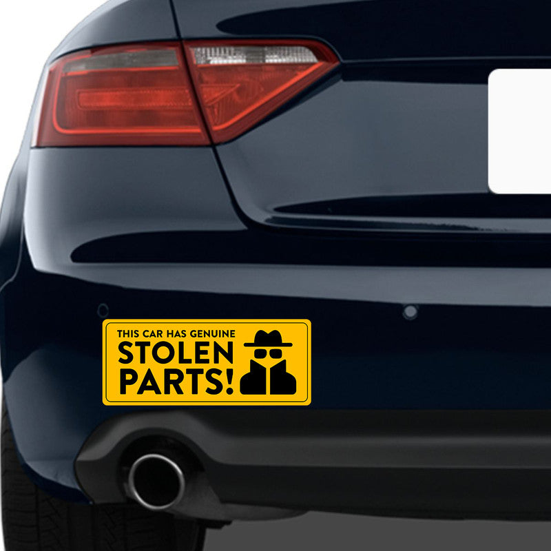 Stolen Parts 2 Car Bumper Sticker - Car Stickers India. Residue Free ...