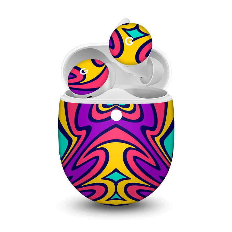 Psychedellic 4 Skin For Pixel Buds A-Series – WrapCart Skins