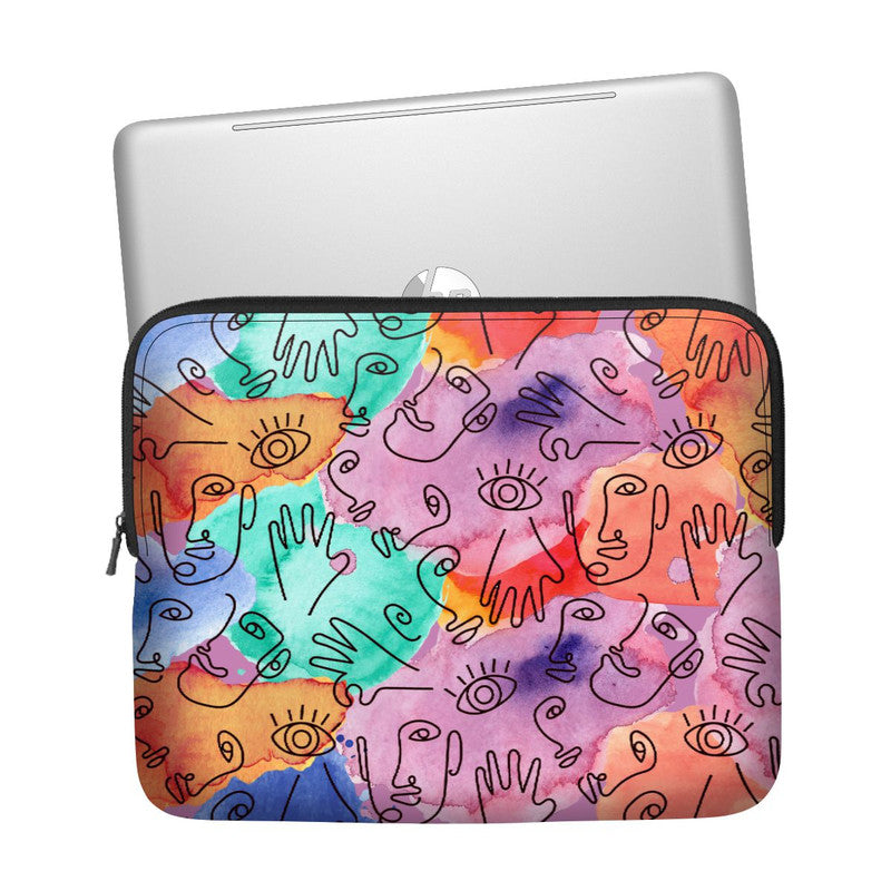 Faces Laptop Sleeve - Best Quality Customised Laptop Sleeves – WrapCart ...