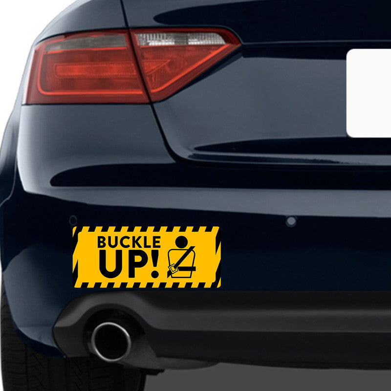 Buckle Up Car Bumper Sticker - Car Stickers India. Residue Free ...