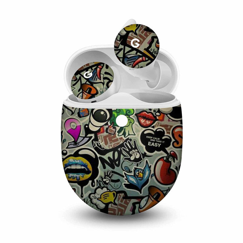 Vocalize Abstract Skin For Pixel Buds A-Series – WrapCart Skins