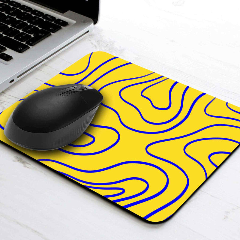 Wavy Neon Blue Mouse Pad – WrapCart Skins