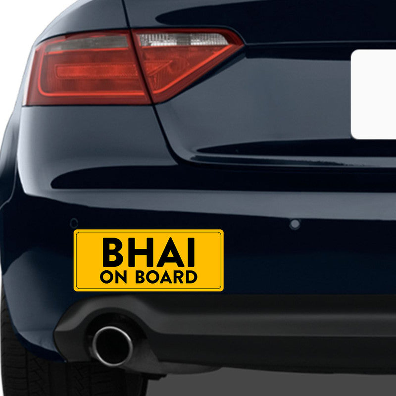 Bhai On Board Car Bumper Sticker - Car Stickers India. Residue Free ...