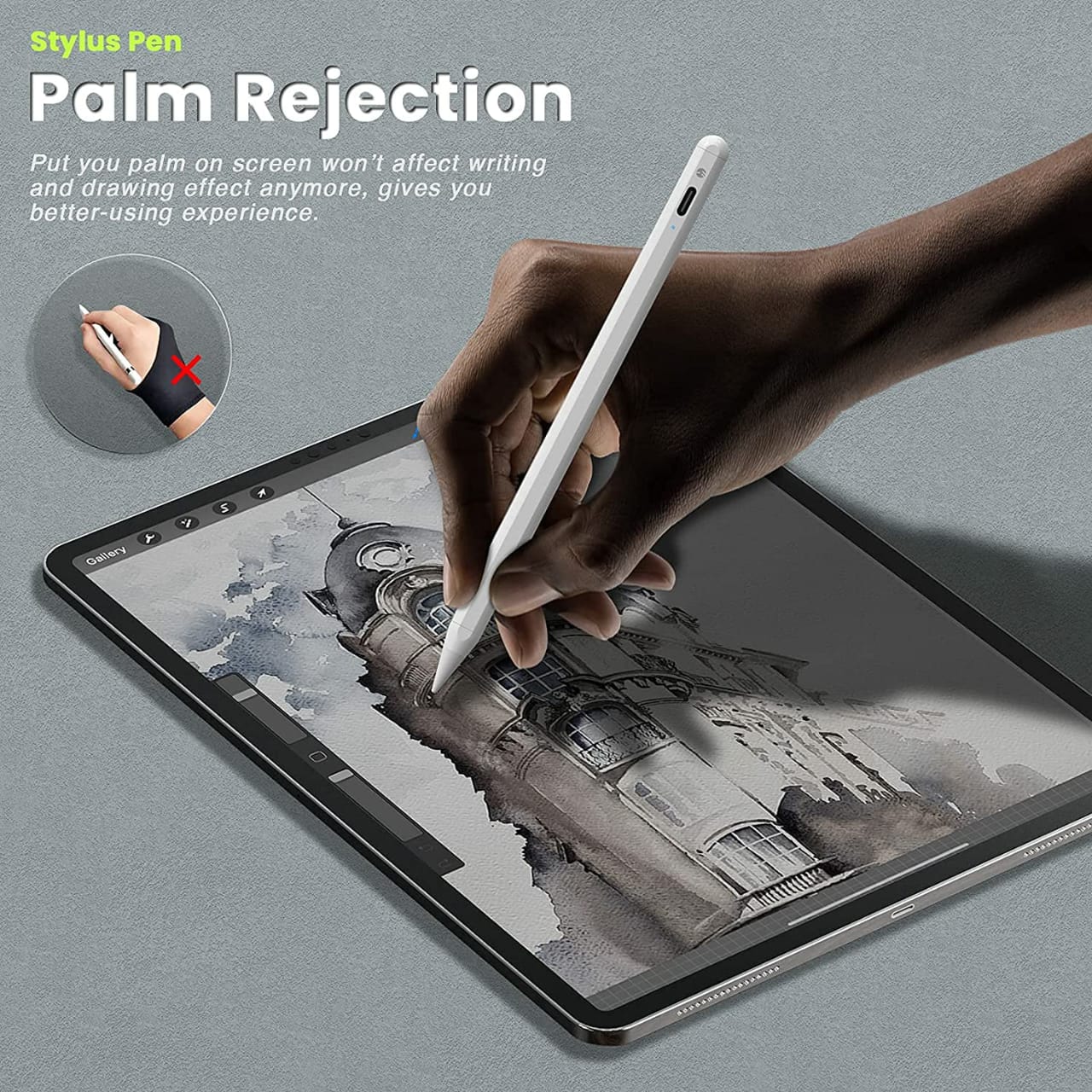 Stylus Pen / iPad Pencil Palm Rejection for iPad 2018 and Later - With ...